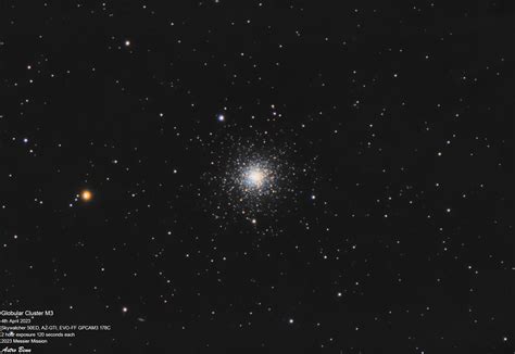 Messier 3 Globular Star Cluster Rastrophotography