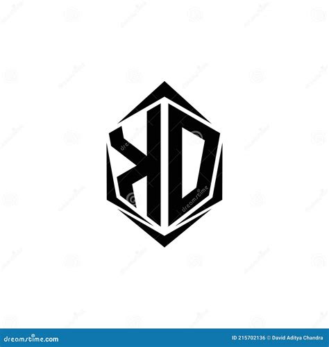 Initial KD Logo Design With Shield Style Logo Business Branding Stock Vector Illustration Of