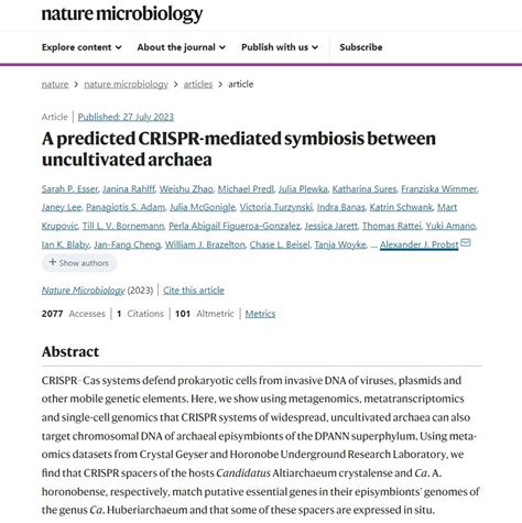 New Publication Describes Possible New Function Of The Crispr Cas System Multikulti