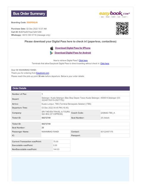 Order Summary Pdf