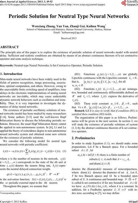 Periodic Solution For Neutral Type Neural Networks