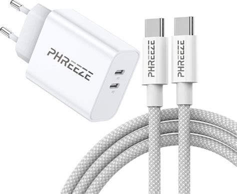 W Usb C Adapter Usb C Kabel Gan Snellader Usbc Naar Usb C Oplader X Sneller Bol