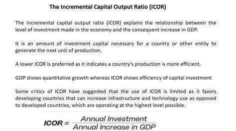 The Incremental Capital Output Ratio Icor Simplified Upsc