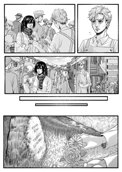 Year 857 Mikasa Visiting Erens Grave🕊️🧣🌳 Fan Manga By H90376b Reremika