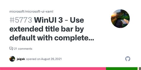 Winui 3 Use Extended Title Bar By Default With Complete Icon And Title · Issue 5773