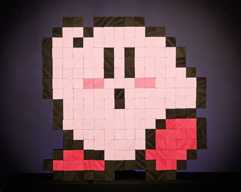 8 Bit Wood Pixel Fan Art Kirby Etsy