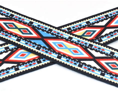 15woven Ribbons Geometric Pattern Ribbon Knit Tape Etsy Uk