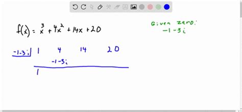 SOLVED Finding The Zeros Of A Polynomial Function In Exercises Use The Given Zero To Find All