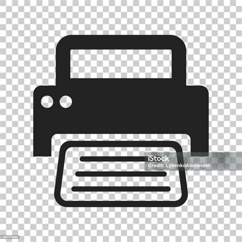 프린터 아이콘입니다 고립 된 투명 배경 벡터 일러스트입니다 비즈니스 개념 문서 인쇄 그림 문입니다 기계 부분에 대한 스톡 벡터