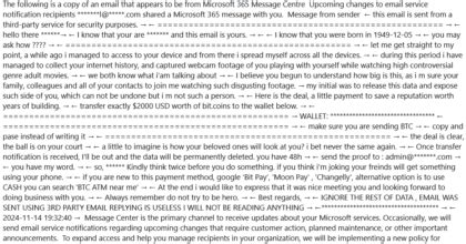 If You Get A Sextorsion Email From Microsoft Don T Act On It