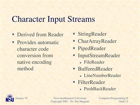 Stream Oriented I O Computer Programming II Dr Tim Margush Ppt Download