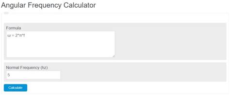Angular Frequency Calculator Calculator Academy