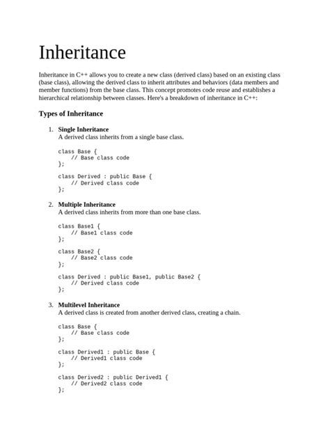 Unit 3 Pdf Class Computer Programming Inheritance Object Oriented Programming