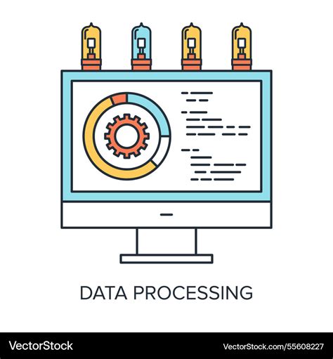 Data Processing Concept Royalty Free Vector Image