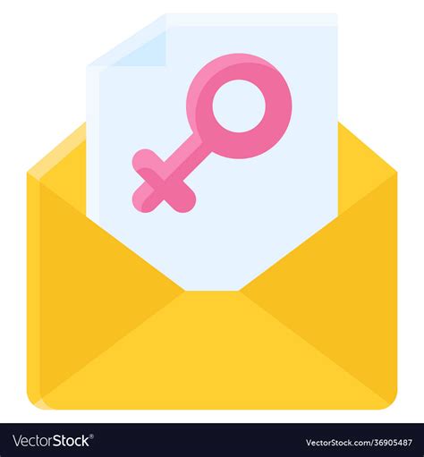 Mail Icon Feminism Related Royalty Free Vector Image