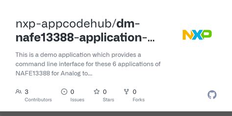Github Nxp Appcodehubdm Nafe13388 Application Examples This Is A