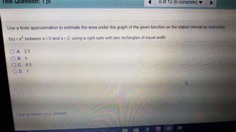 Solved This Question 1 Pt 8 Of 12 6 Complete Use A Finite