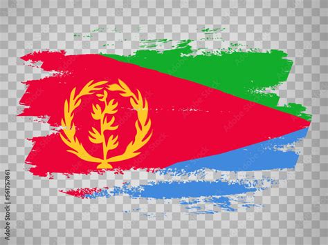 Flag Of Eritrea Brush Stroke Background Flag State Of Eritrea On Transparent Background For