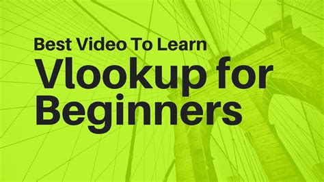 Learn Vlookup Formula For Beginners In Excel YouTube