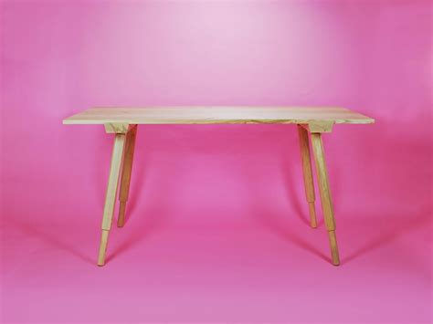Dovetail Batten Table Kitchen Or Dining Table With Screw In Legs Solid Ash For Sale At 1stdibs