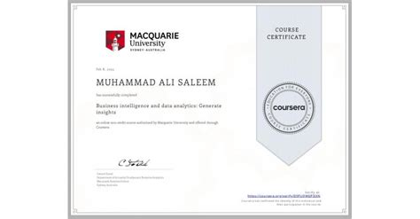 I Am Really Pleased To Share That I Have Completed The Course Business Intelligence And Data