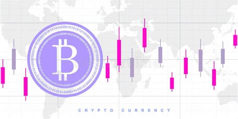 Global Abstract Bitcoin Crypto Currency Blockchain Technology World Map Stock Image Image Of