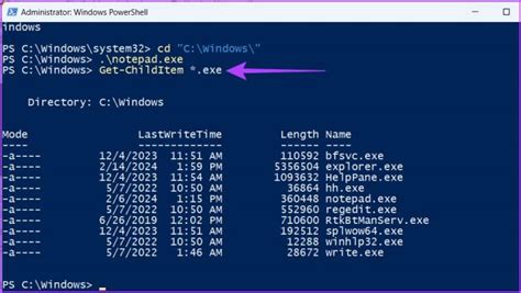 روش اجرای فایل های اجرایی Executables در پاورشل Powershell