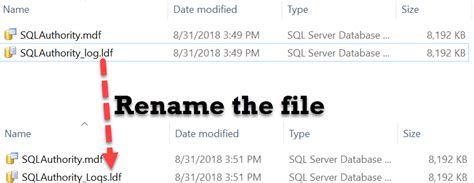 Sql Server Rename Physical Database File Name For Any Database Sql