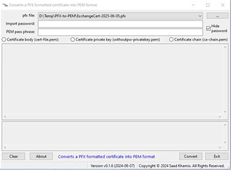 Converts A Pfx Formatted Certificate Into Pem Format Saad Khamis