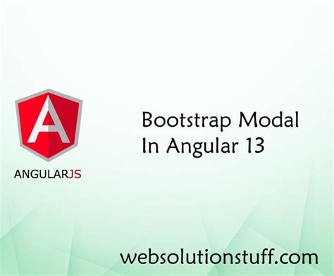 Using Bootstrap Modal In Angular 13