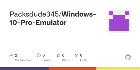GitHub Packsdude Windows Pro Emulator