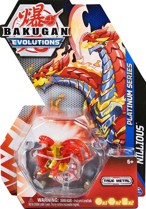 Platinum Series Bakugan Single Pack Pyrus Platinum Nillious