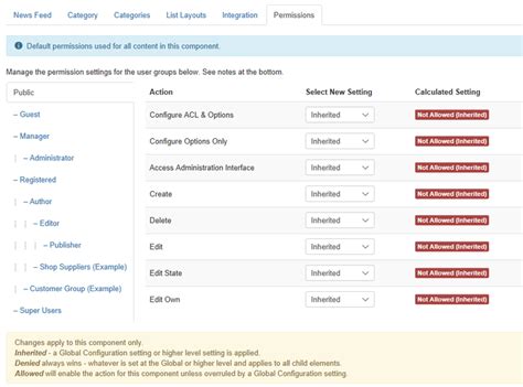 Help310 Components News Feed Manager Options Joomla Documentation
