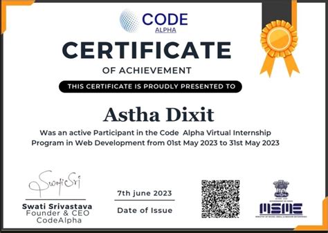astha dixit on linkedin webdevelopment internship completed