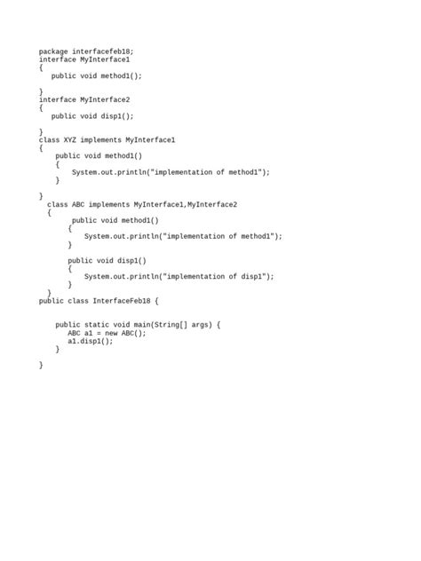Interface Example Pdf