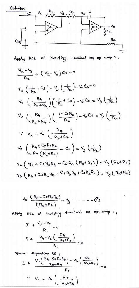 [solved] 5 The Following Circuit Is A Capacitance Simulator A Show Course Hero