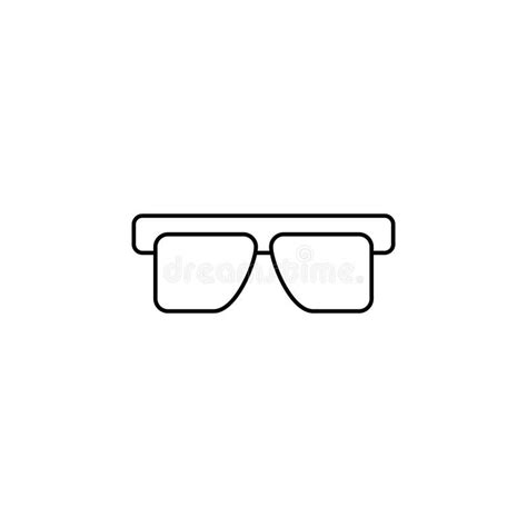 Glasses Sunglasses Eyeglasses Spectacles Thin Line Icon Vector Illustration Logo Template