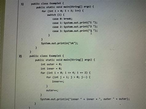 Solved Public Class Example Public Static Void Chegg