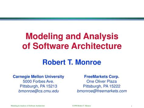 PPT Software Architecture Modeling And Analysis Tutorial PowerPoint Presentation ID