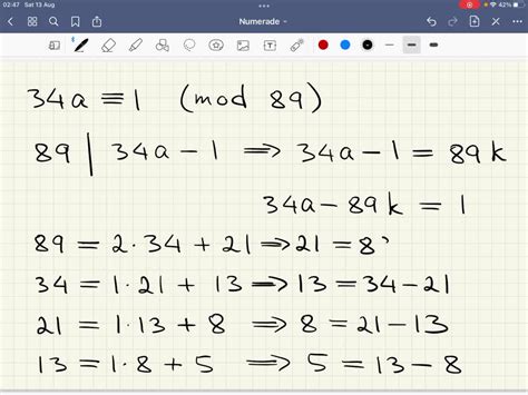 Solve The Congruence Using The Modular Inverses X Mod