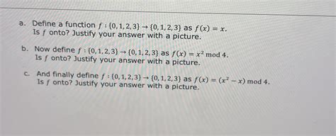 Solved A ﻿define A Function F {0 1 2 3}→{0 1 2 3} ﻿as