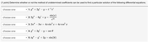 solved 1 point determine whether or not the method of