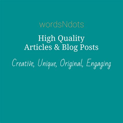 Write Amazing Articles And Blog Posts By Wordsndots Fiverr