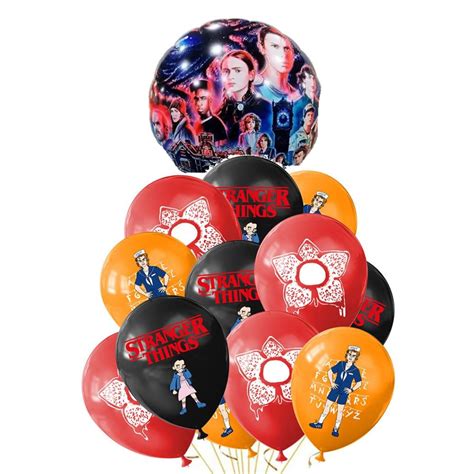 Set Globos L Tex Globo Redondo Aluminio Stranger Things Tu Fiesta A Un Click