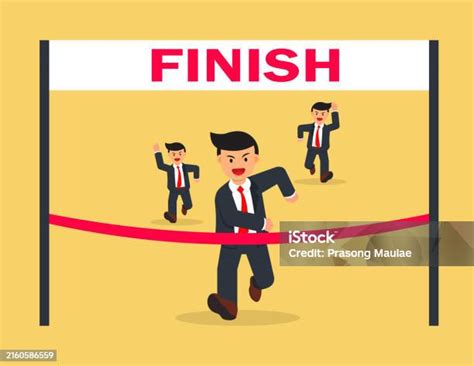 우승자 경쟁 비즈니스 리더 결승선을 통과하는 우승 사업가 1위에 대한 스톡 벡터 아트 및 기타 이미지 1위 Championship 개념 Istock