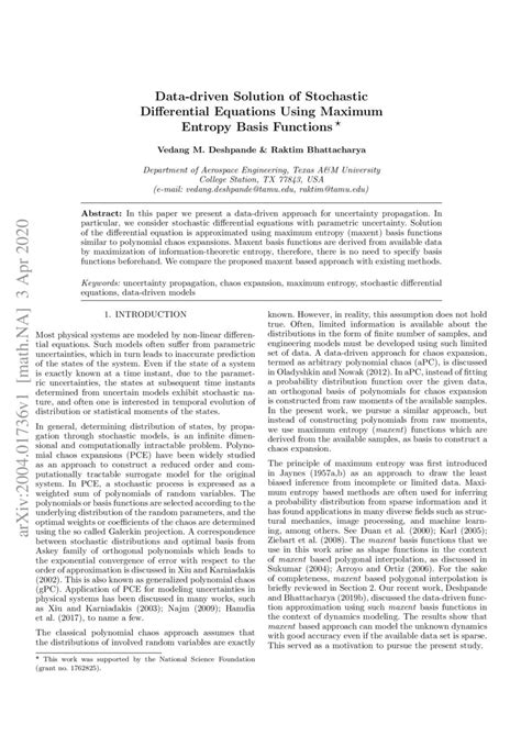 Data Driven Solution Of Stochastic Differential Equations Using Maximum