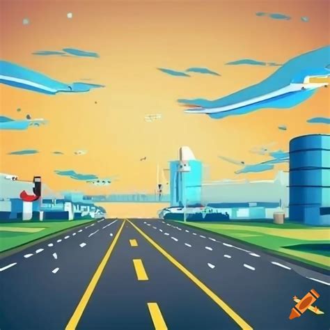 Cartoon Airport Terminal