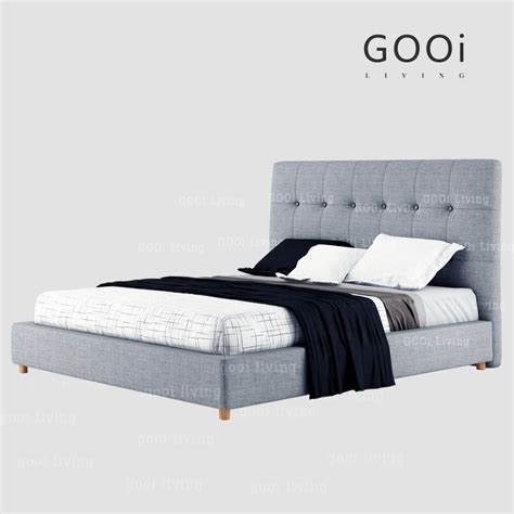 Купить кровать гоои нордический ткань кровать небольшой квартира спальня современный