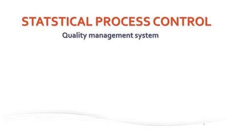 Statstical Process Control Pptx