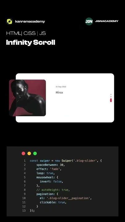 Infinity Scroll Html Css Shorts Code Programming Codinglife Codingshorts Coding Youtube